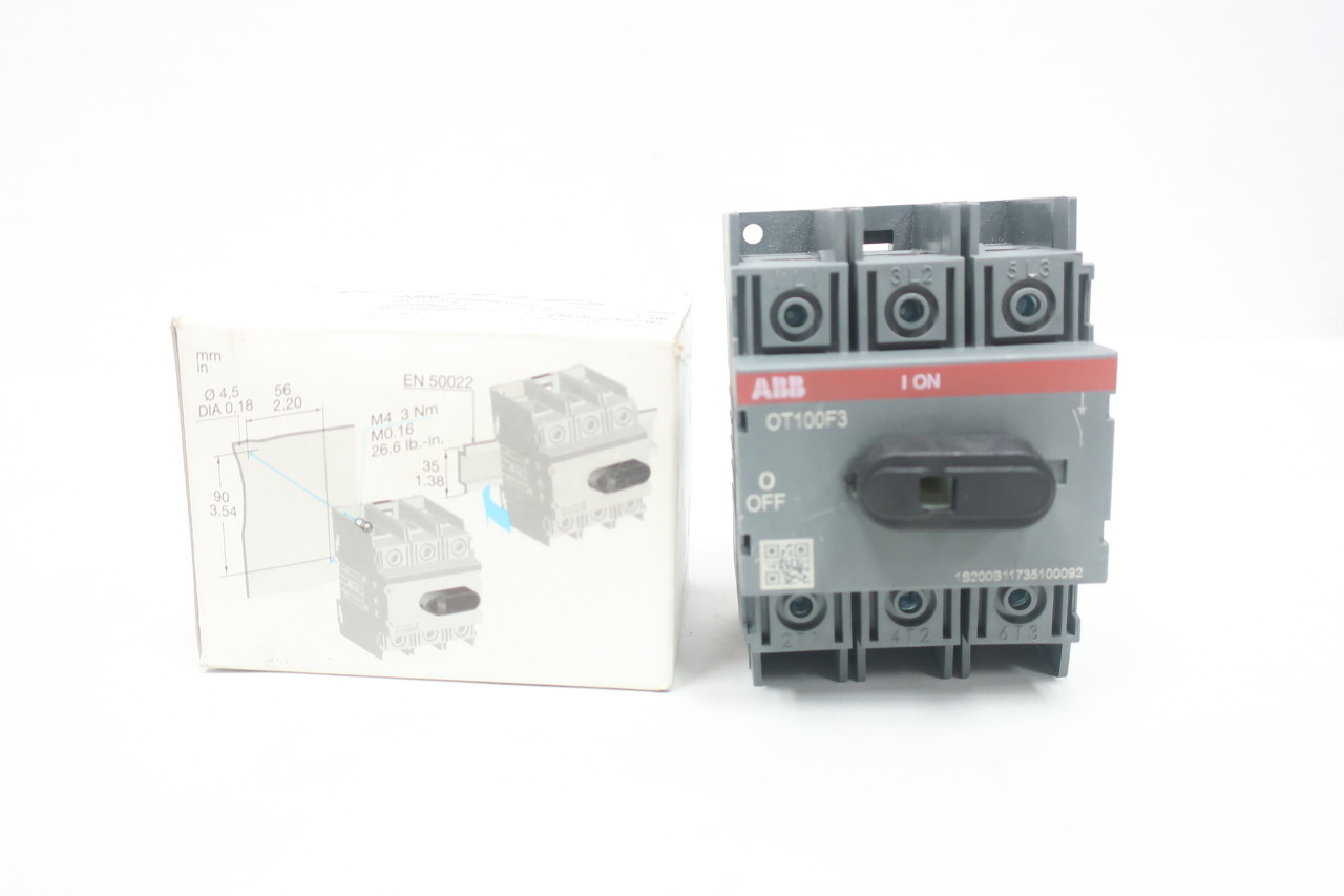Abb 1SCA105004R1001 OT100F3 Non-fusible Disconnect Switch 3p 100a Amp 600v-ac