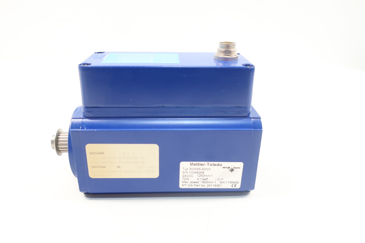 Mettler Toledo BGK65-60NV Servo Motor 70w 1250rpm 24v-dc