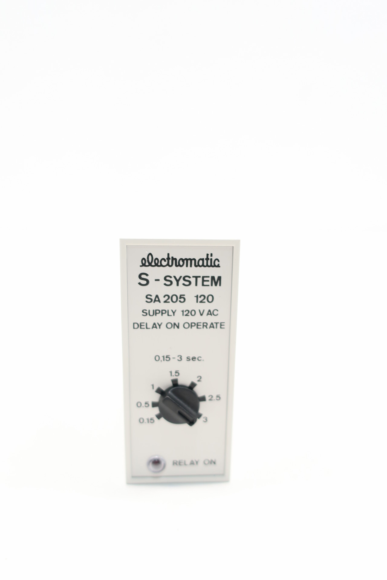 Electromatic SA205-120 S-system Delay On Operate Relay 0.15-3sec 120v-ac