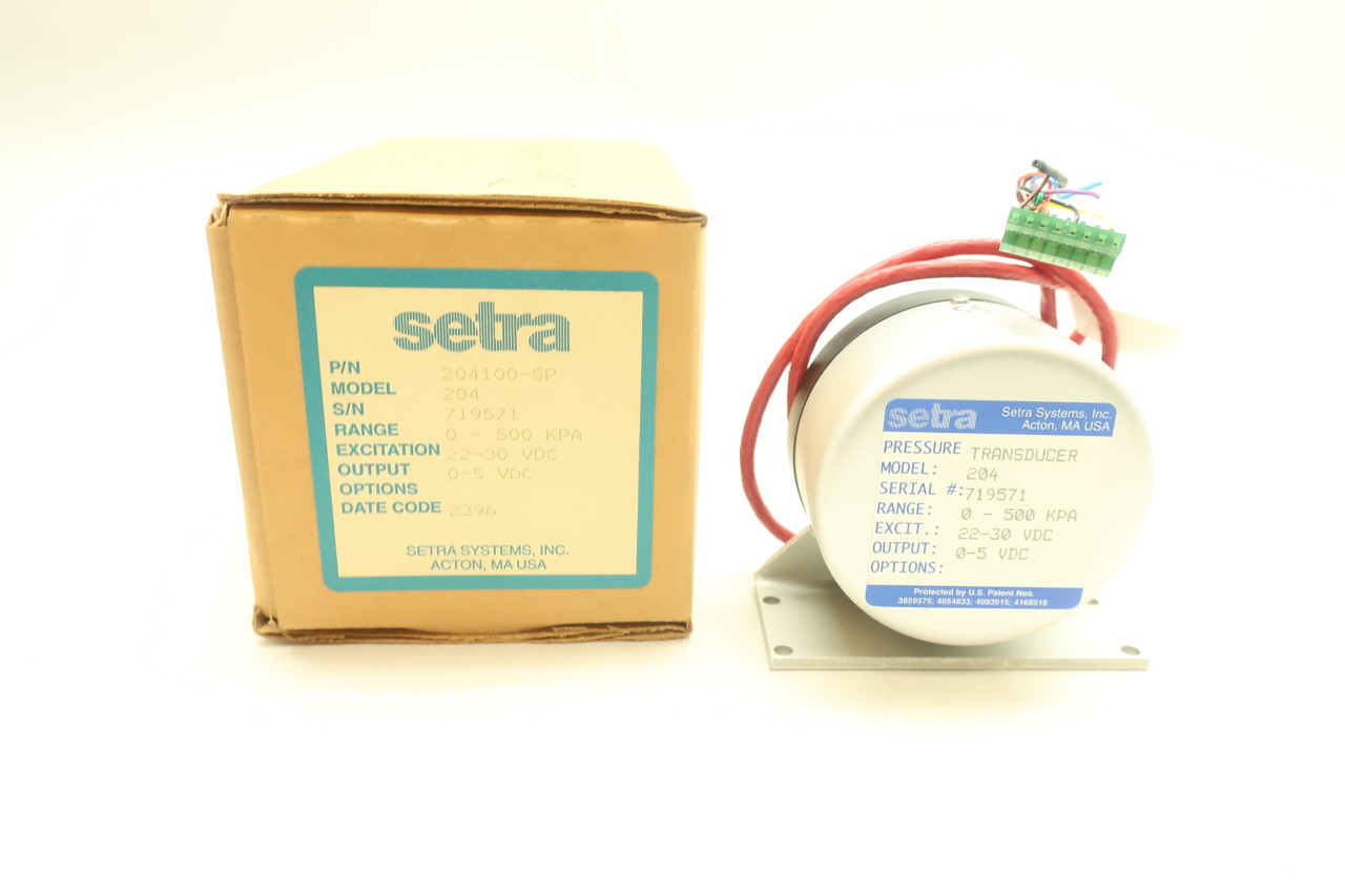 Setra 204 204100-SP Pressure To Current Transducer 0-500kpa 0-5v-dc