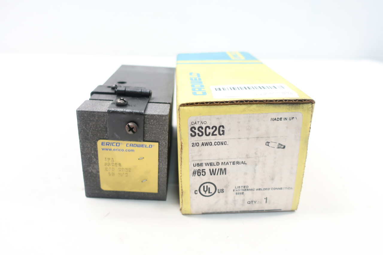 Cadweld SSC2G Cable To Cable Horizontal Splice Mold 2/0 Awg