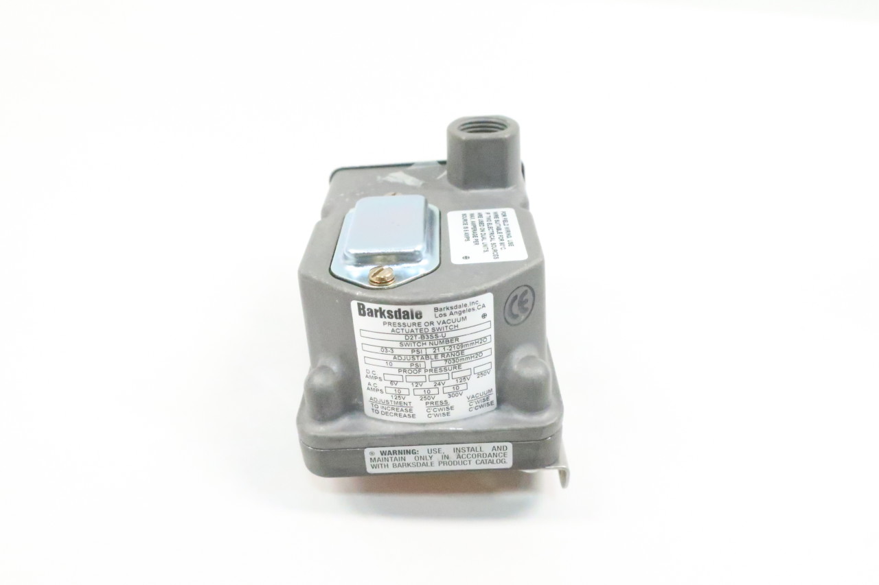Barksdale D2T-B3SS-U Pressure Switch 0.03-3psi 125/250v-ac