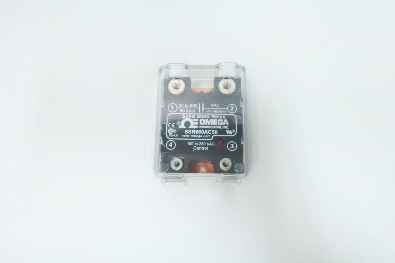 Omega SSR660AC50 Solid State Relay 100-280v-ac 50a Amp 24-660v-ac