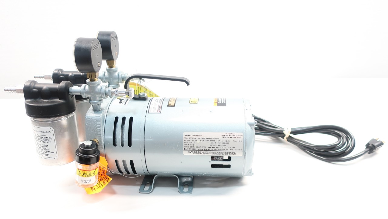 Gast 0523-V4F-G582DX Vacuum Pump 1/3hp 100-115v-ac
