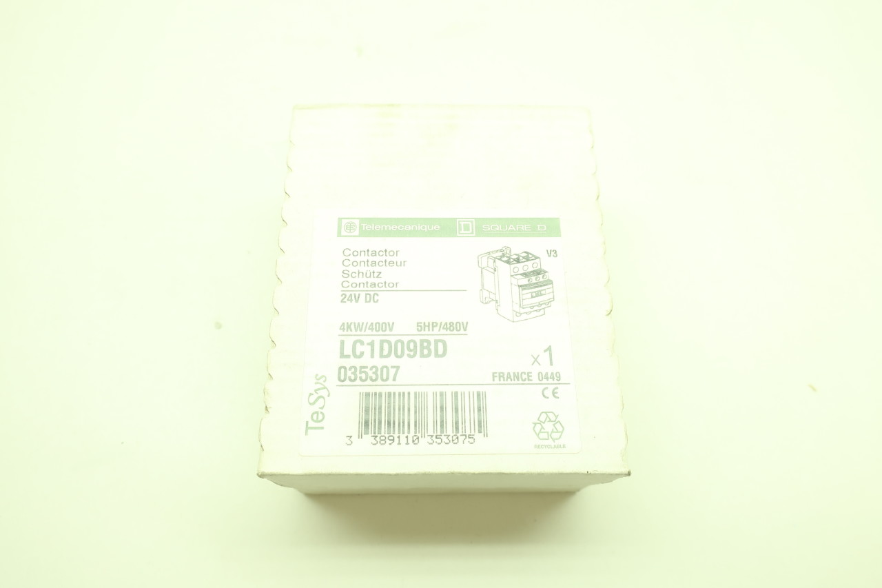 Square D LC1D09BD Contactor 24v-dc 5hp