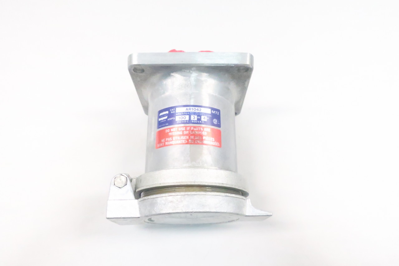 Crouse Hinds AR1042-M72 Receptacle 4p 3w 100a Amp 600v-ac