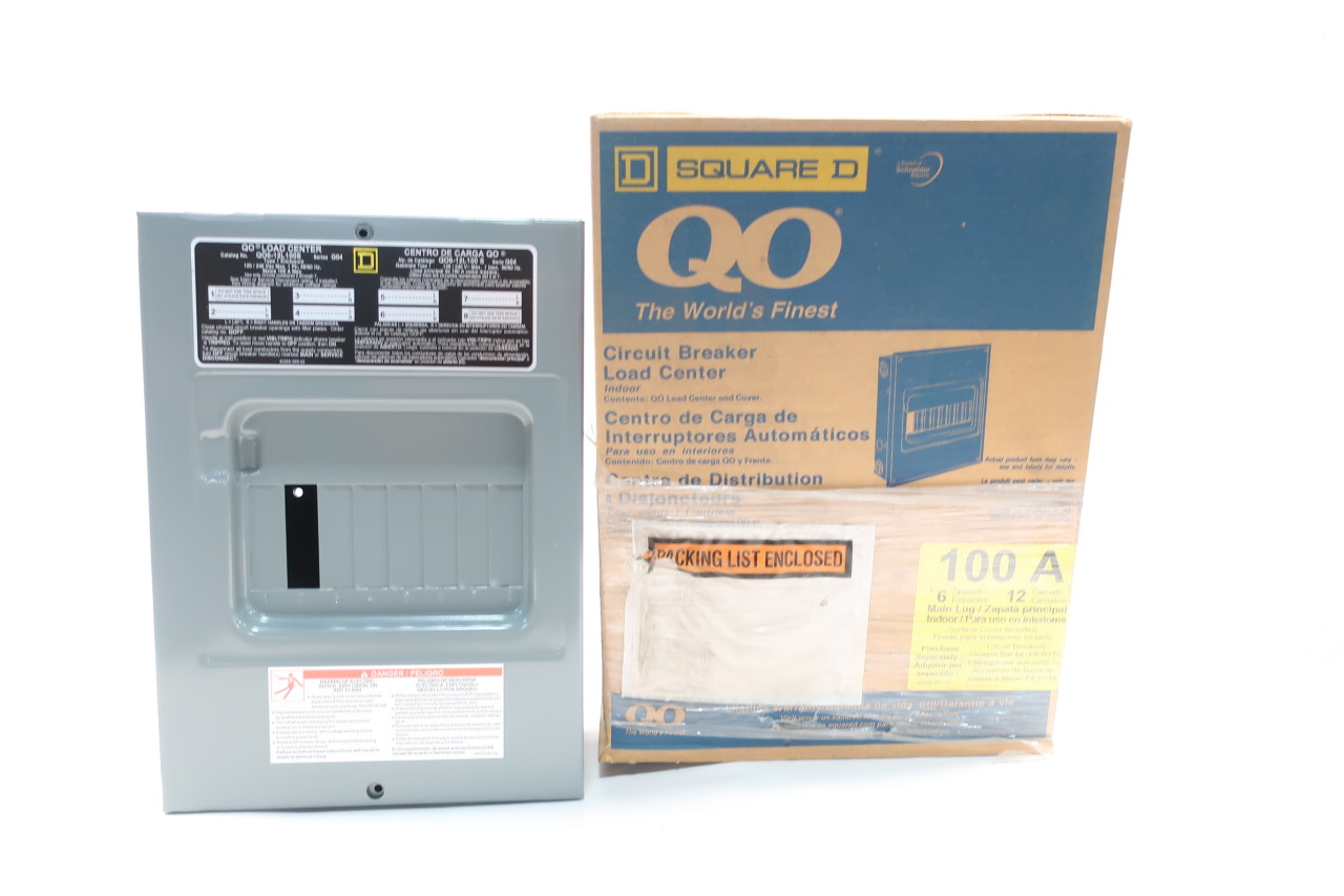 Square D QO612L100S Power Distribution Panelboard 100a Amp 1ph 120/240v-ac