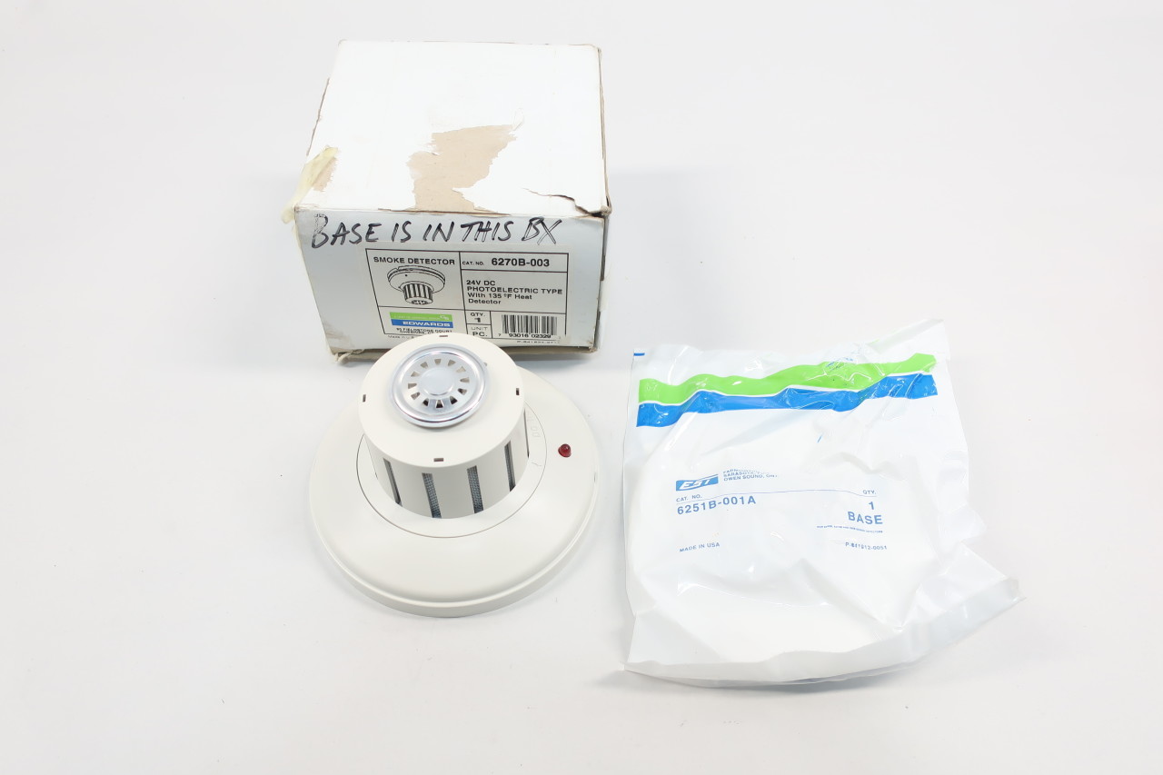 Edwards Gs 6270B-003 Photoelectric Type Smoke Detector 135f 24v-dc