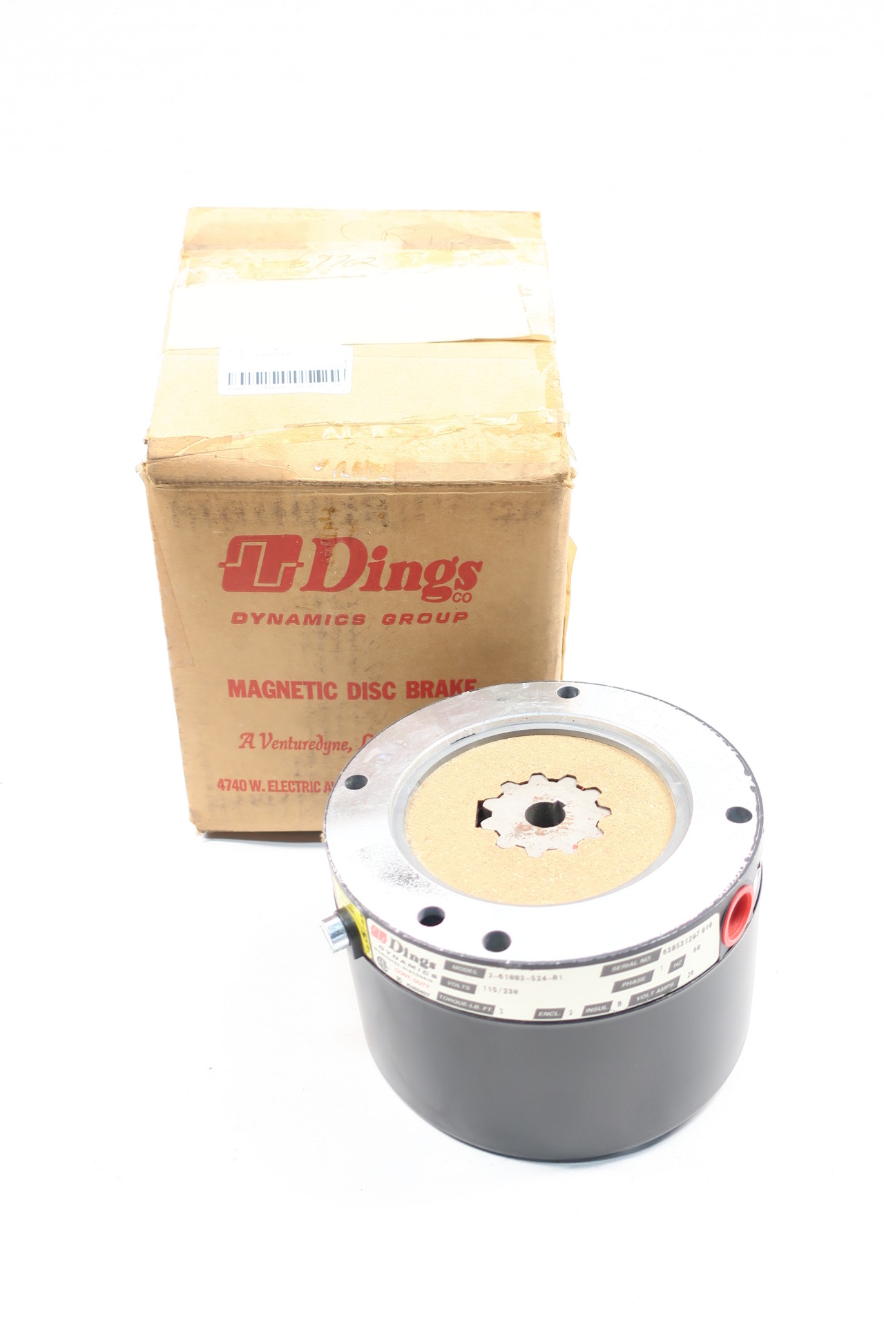 Dings 2-61003-524-R1 Magnetic Disc Brake 5/8in 3lb-ft 115/230v-ac