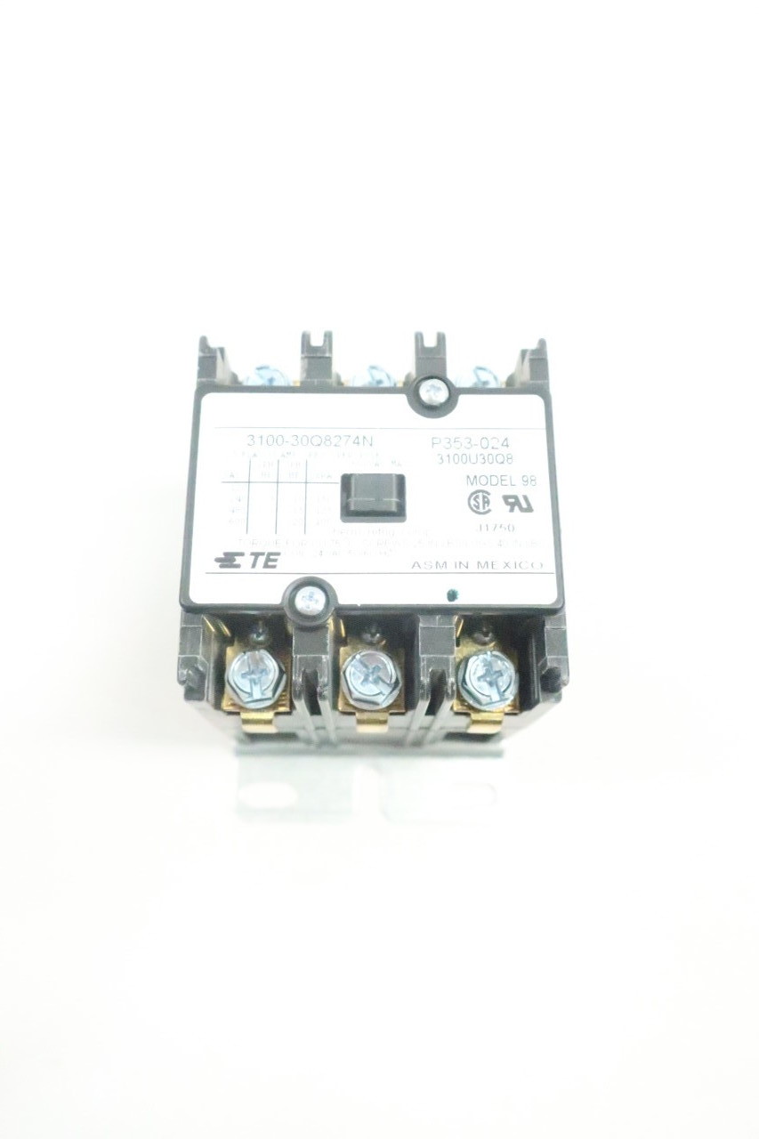 Tyco 3100-30Q8274N Ac Contactor 24v-ac 25a Amp 15hp